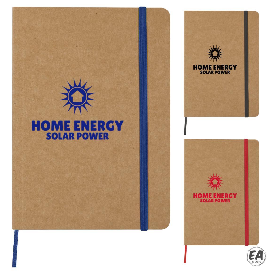 Customized 5x7 Eco-Inspired Strap Notebook | Promotional Notebooks ...