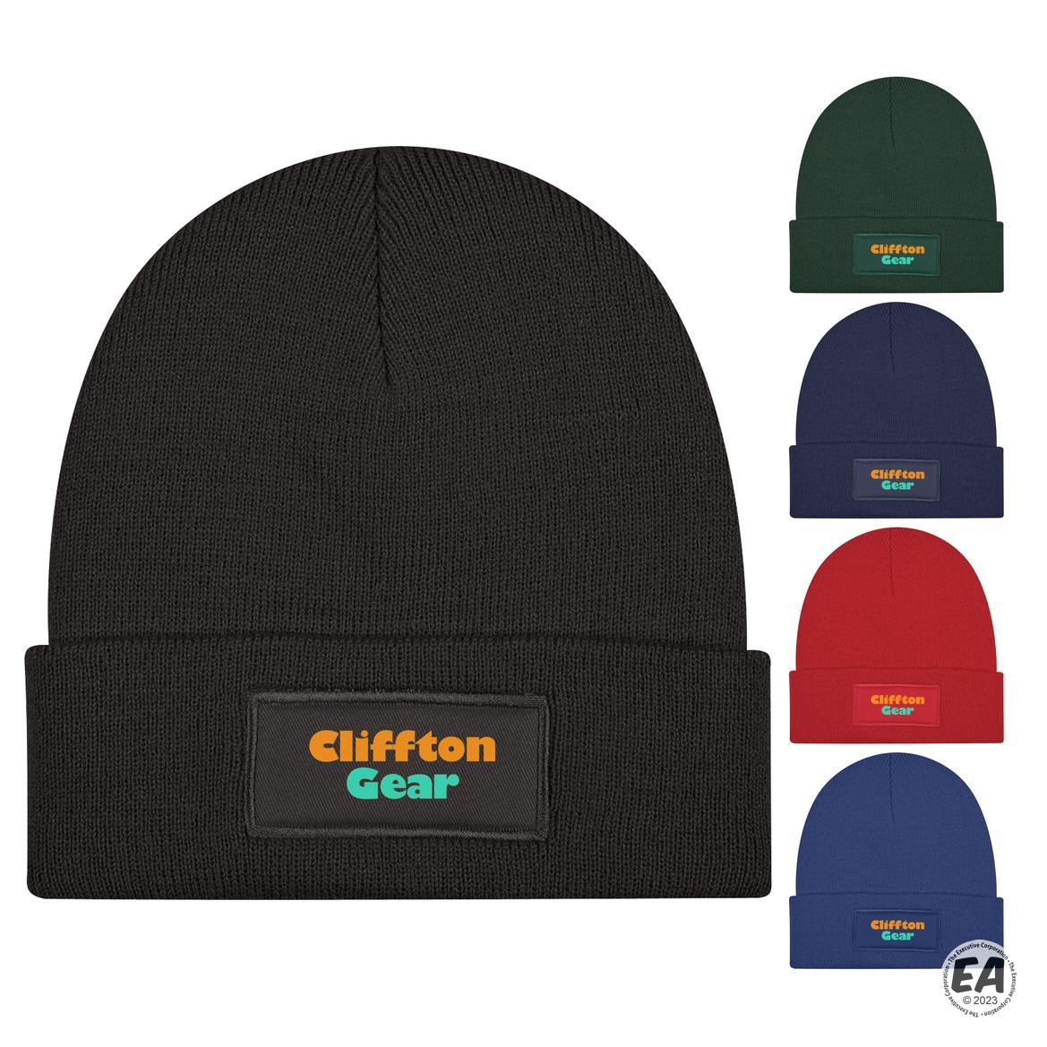 Customized Patch Knit Beanie with Cuff | Custom Beanies | Promotional ...
