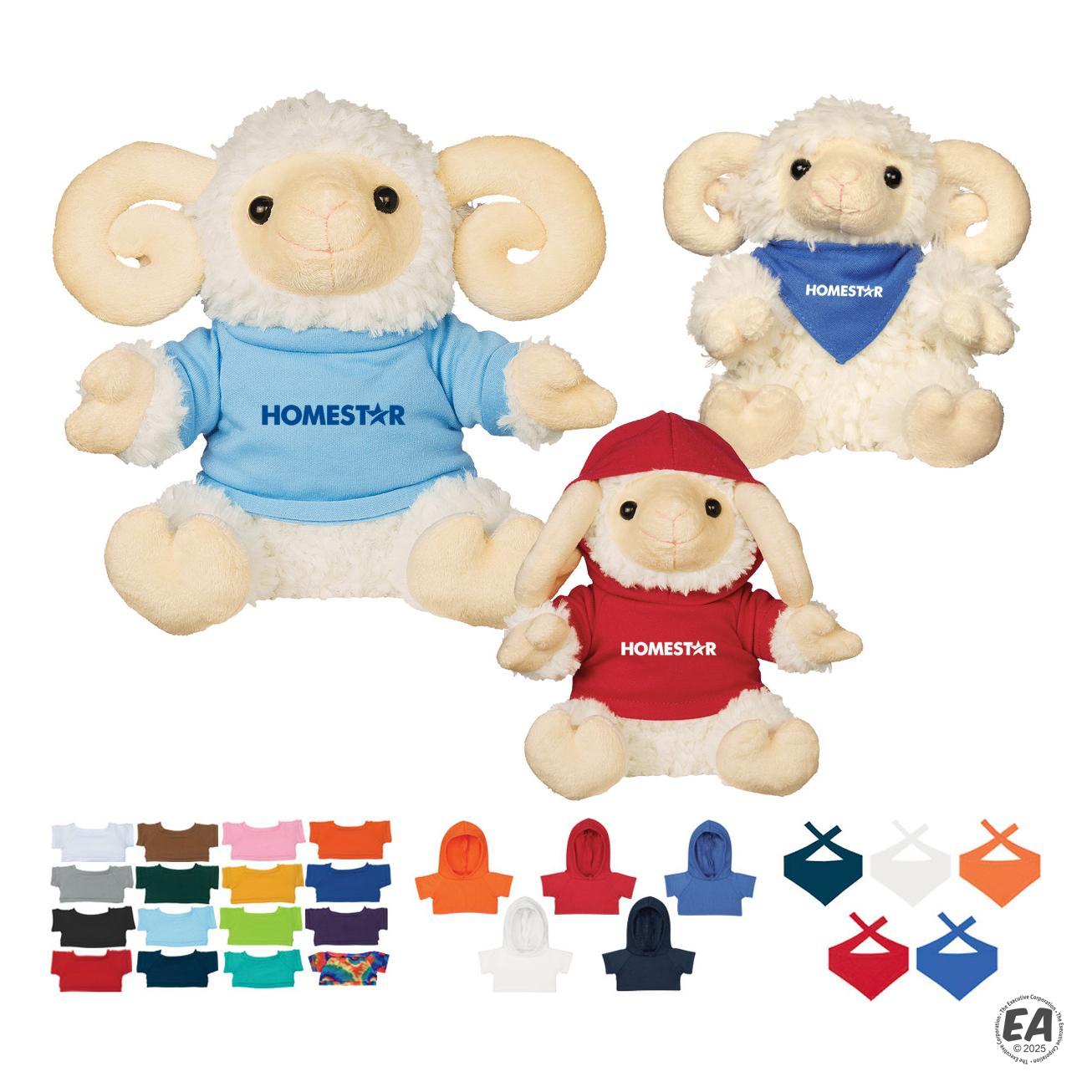 Customized 6 Rowdy Ram Stuffed Animal | Promotional Stuffed Animals ...