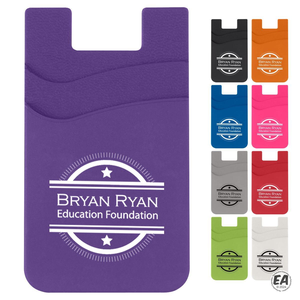 Branded Dual Pocket Silicone Phone Wallet | Promotional Cell Phone ...