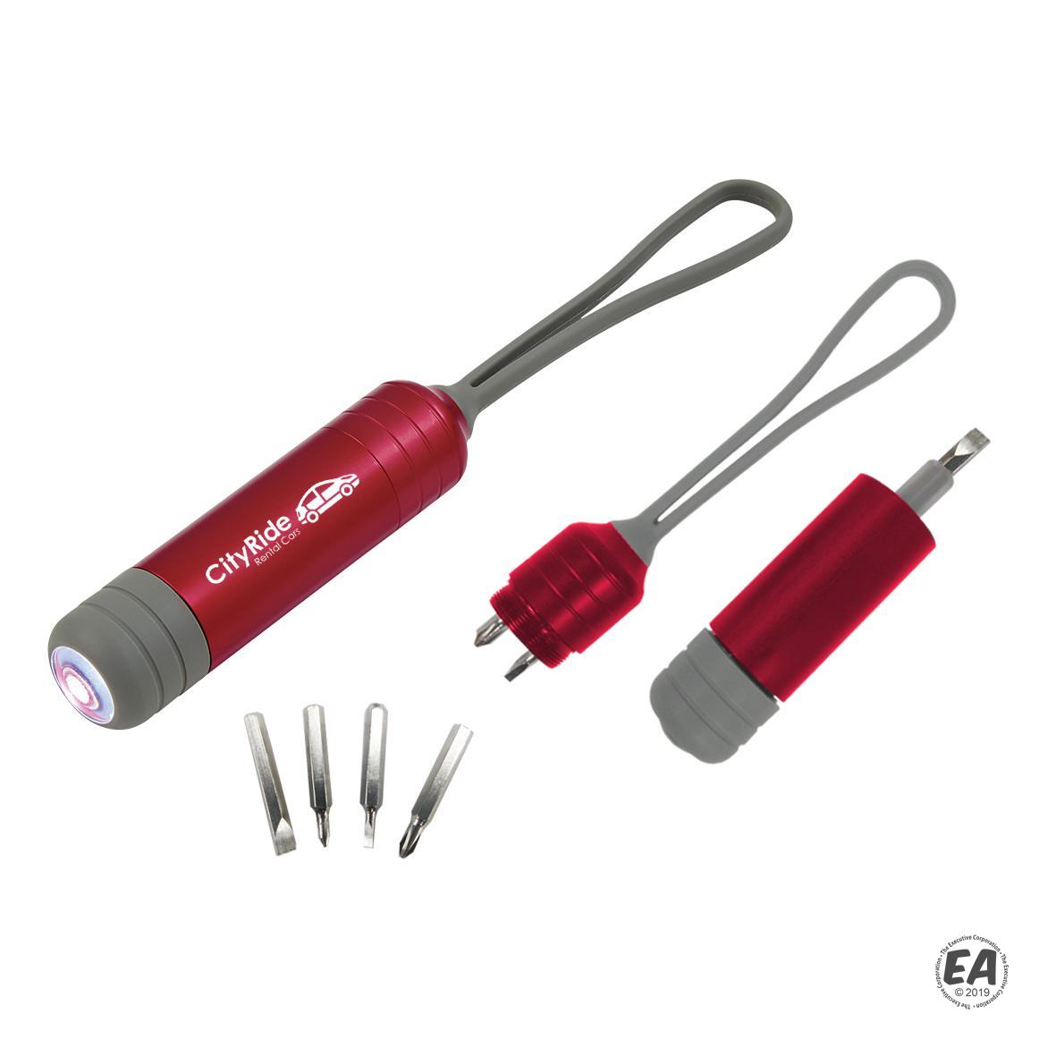 Customized Aluminum LED Flashlight/Screwdriver Set | Promotional LED ...