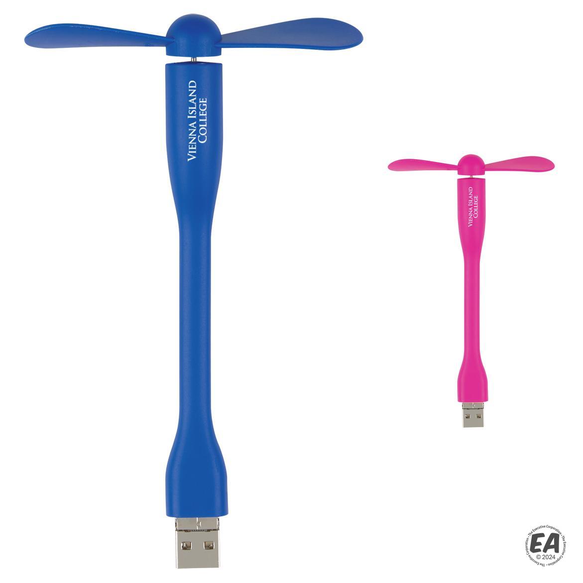Promotional Mini USB Fan with 3-Way Connector | Branded Cell Phone ...