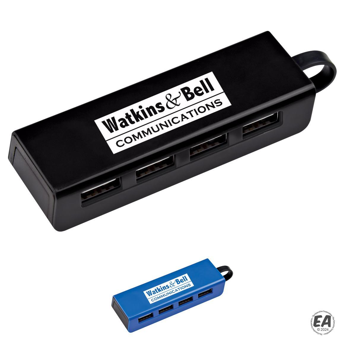 Promotional 4-Port Traveler USB Hub with Phone Stand | Customized USB ...