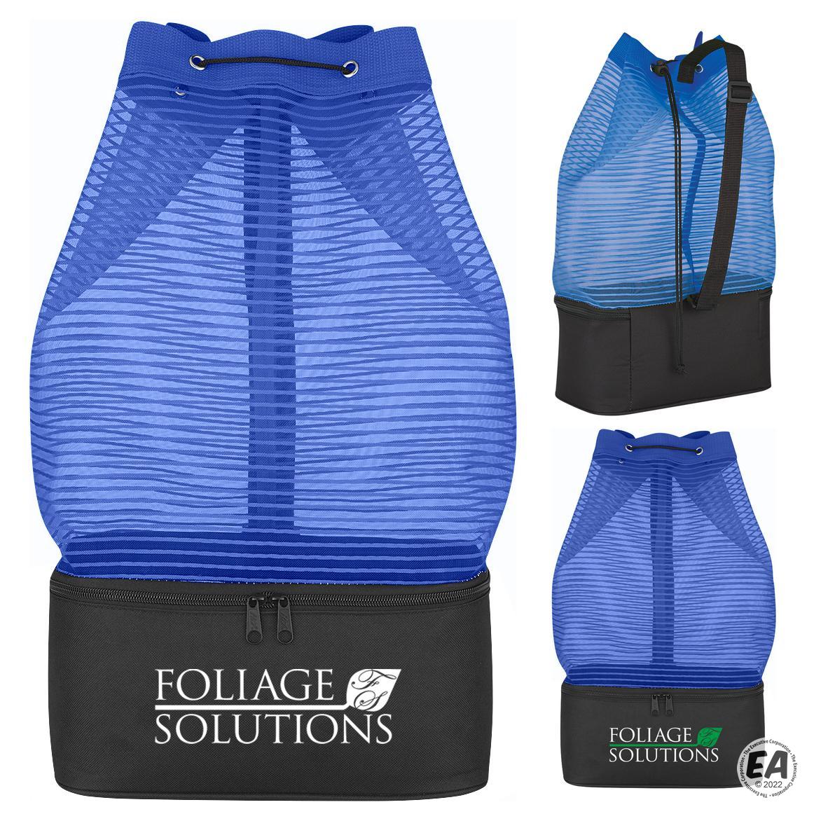 Branded Sheer Mesh Pinstripe Sling with Kooler | Promotional Sling Bags ...