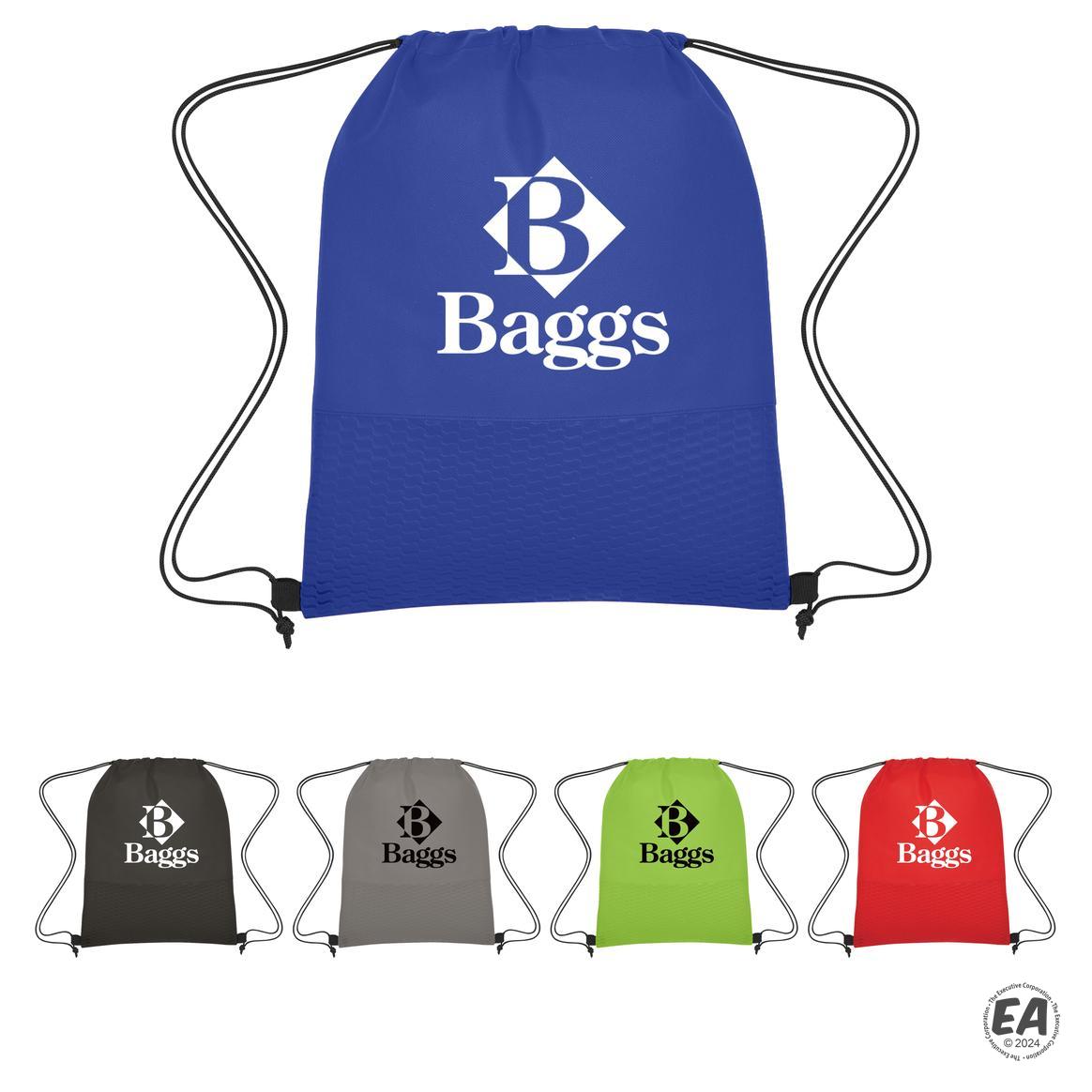 Branded Wave Design Non-Woven Drawstring Bag | Promotional Drawstring Bags | Customized Wave ...