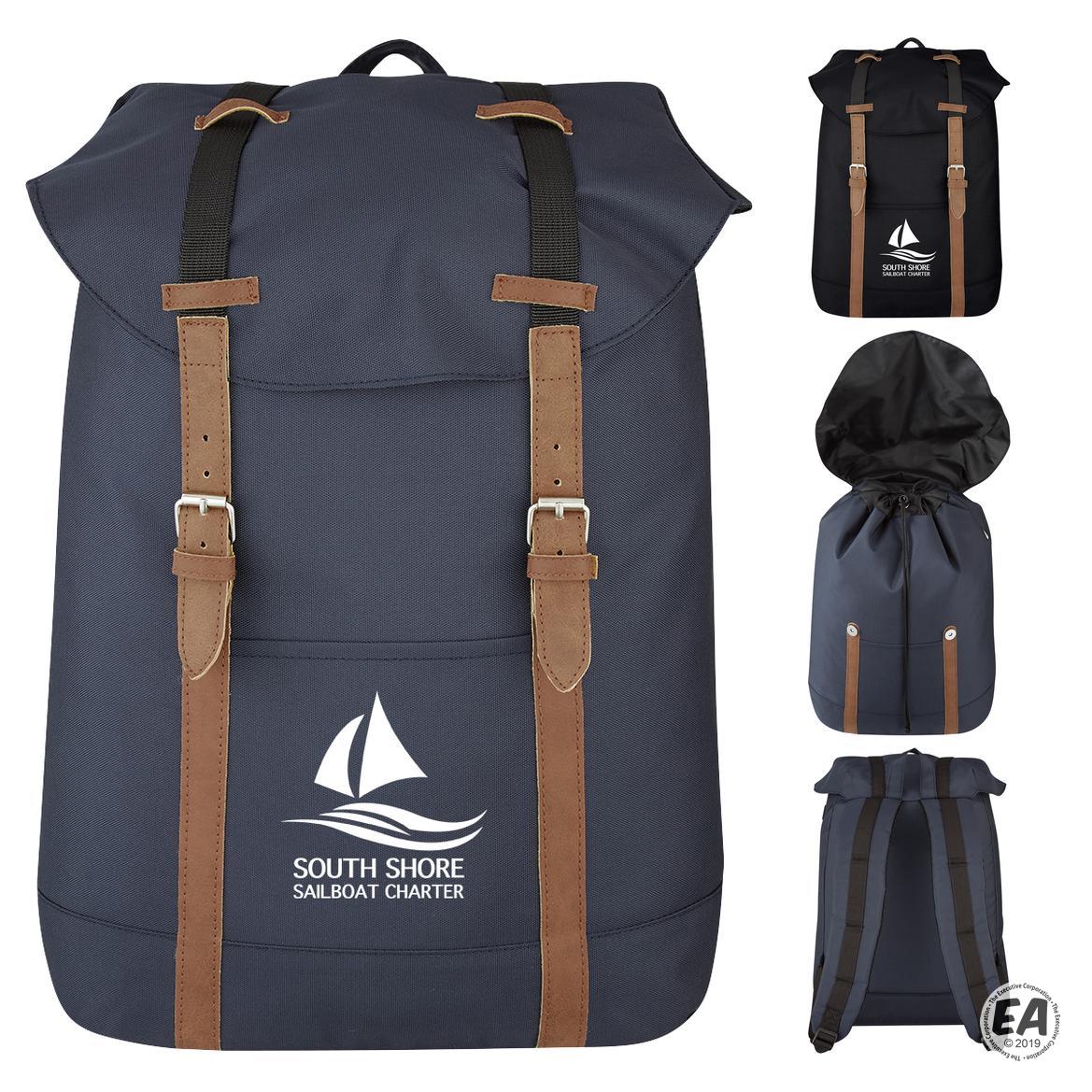 Customized Flap Drawstring Backpack | Promotional Backpacks | Custom ...