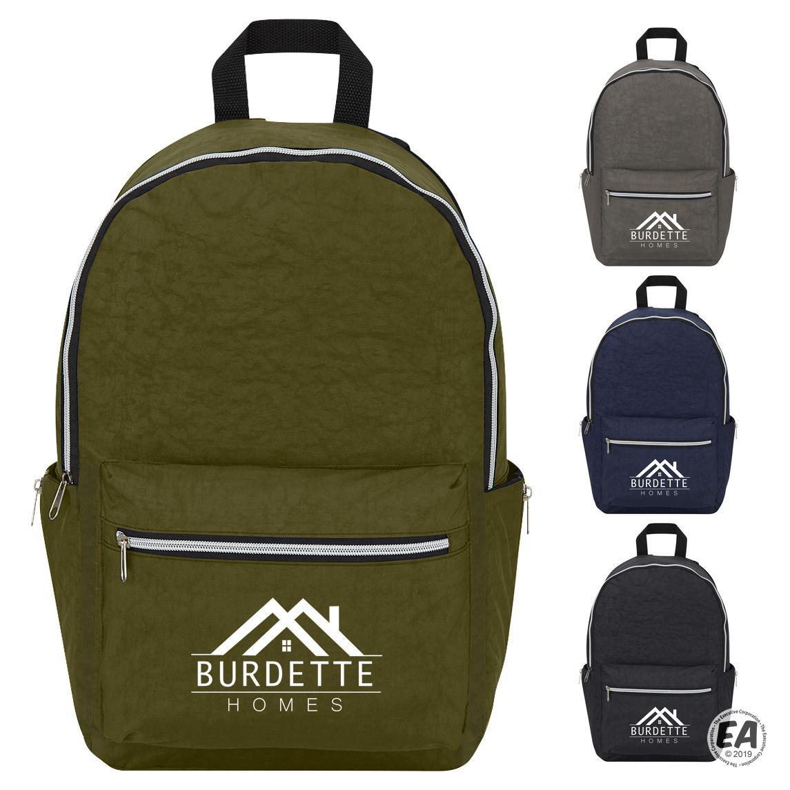 Customized Wrinkled Nylon Backpack | Promotional Backpacks | Custom ...