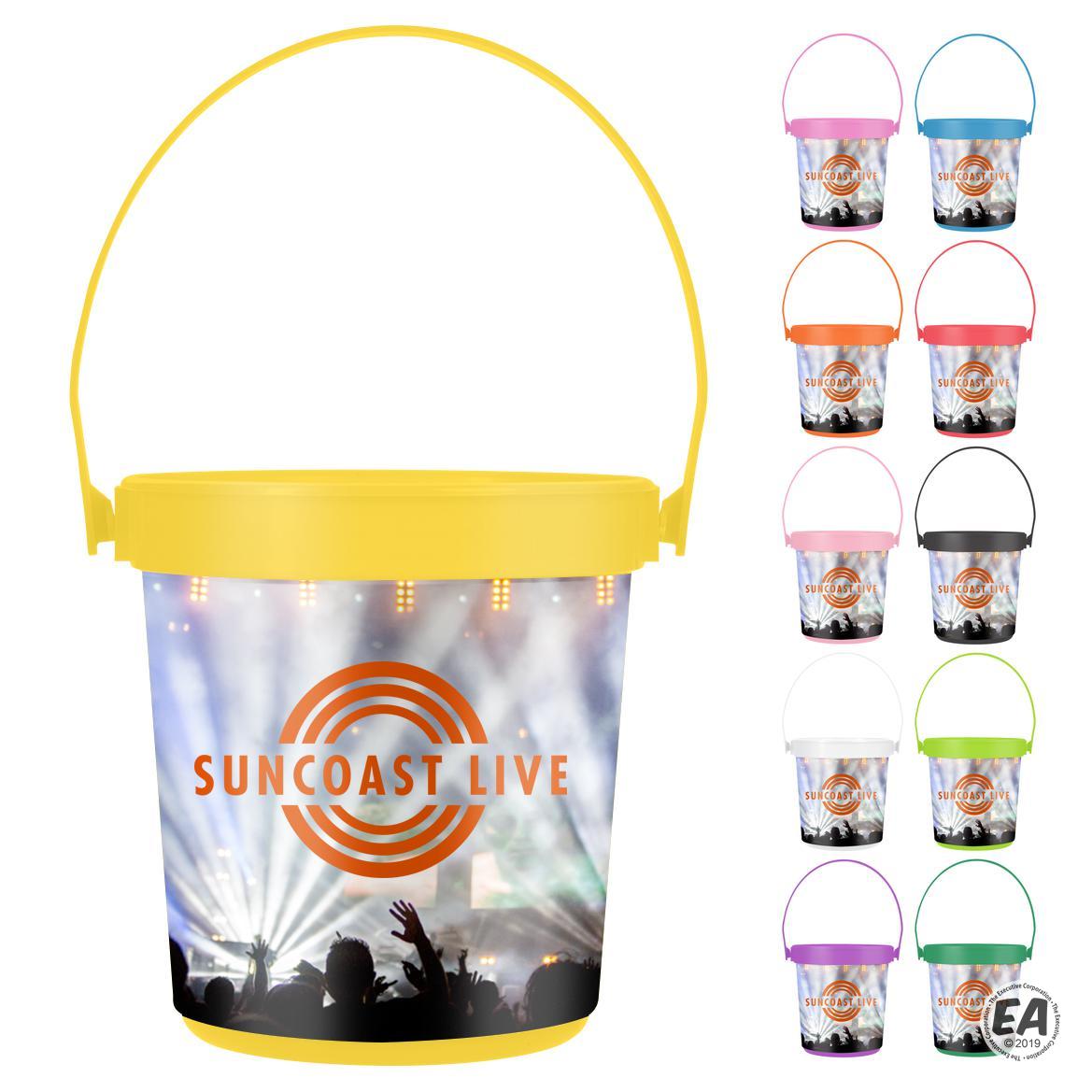Promotional 32 oz. Gulfview Pail with Handle | Customized Plastic Cups ...