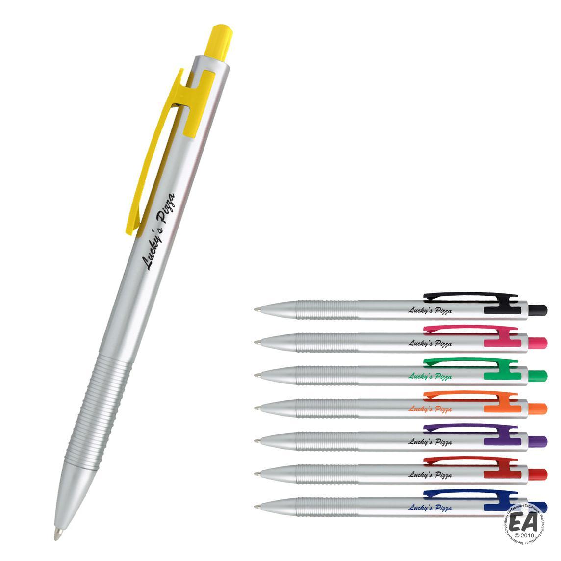 Promotional Threaded Grip Pen | Customized Plastic Click Pens | Custom ...