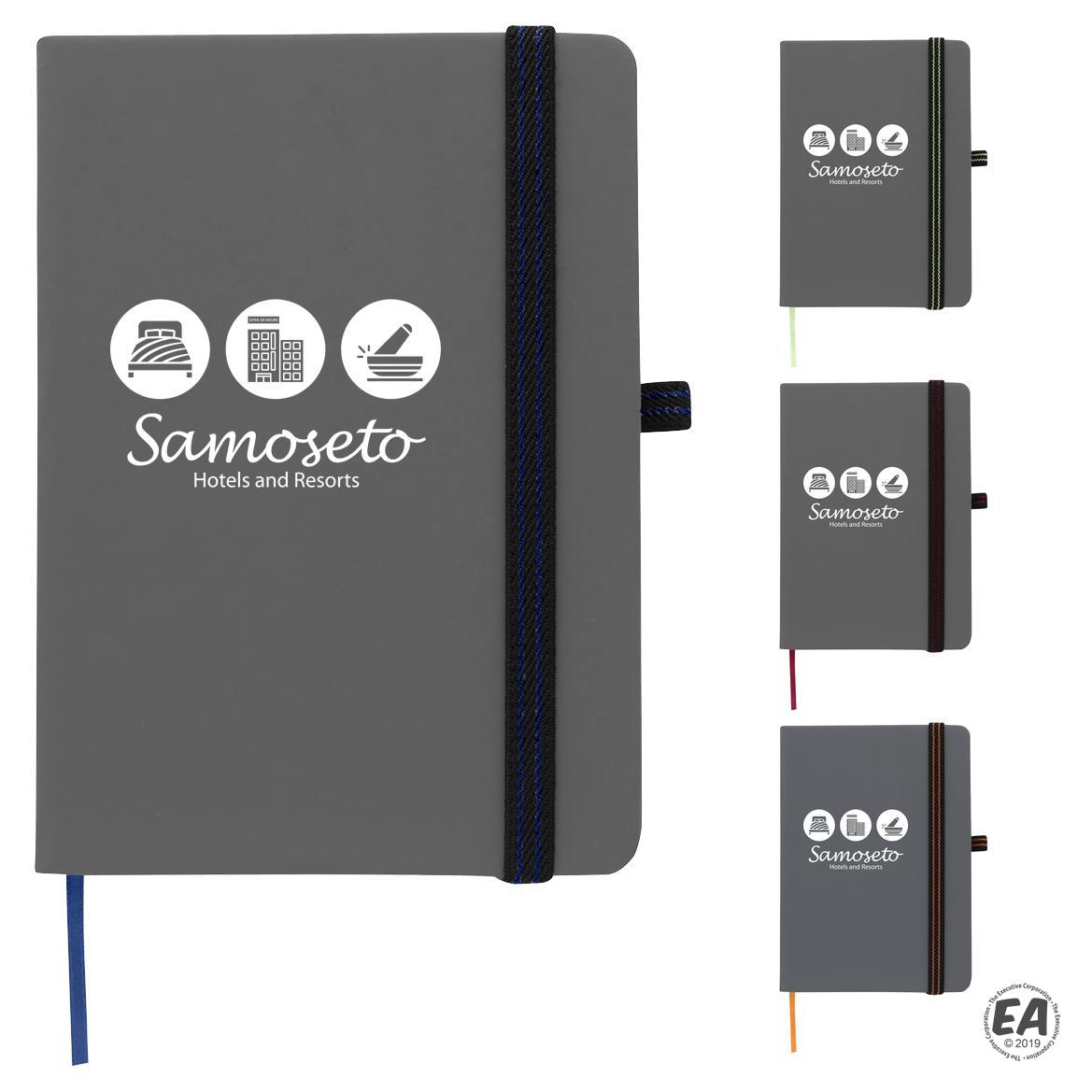 Customized Striped Accent 5x7 Journal | Custom Notebooks | Promotional ...