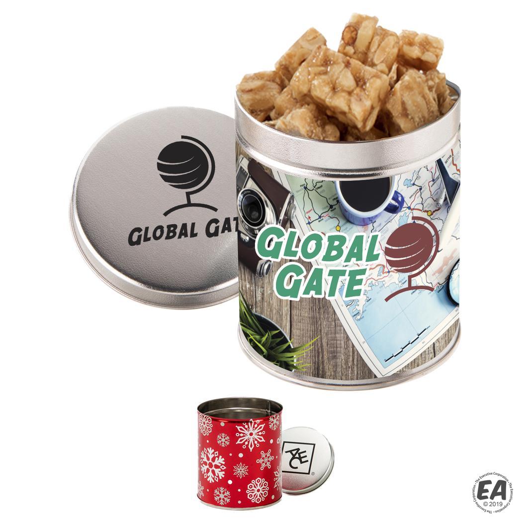 Customized Quart Snack Tin | Promotional Snacks | Branded Quart Snack ...