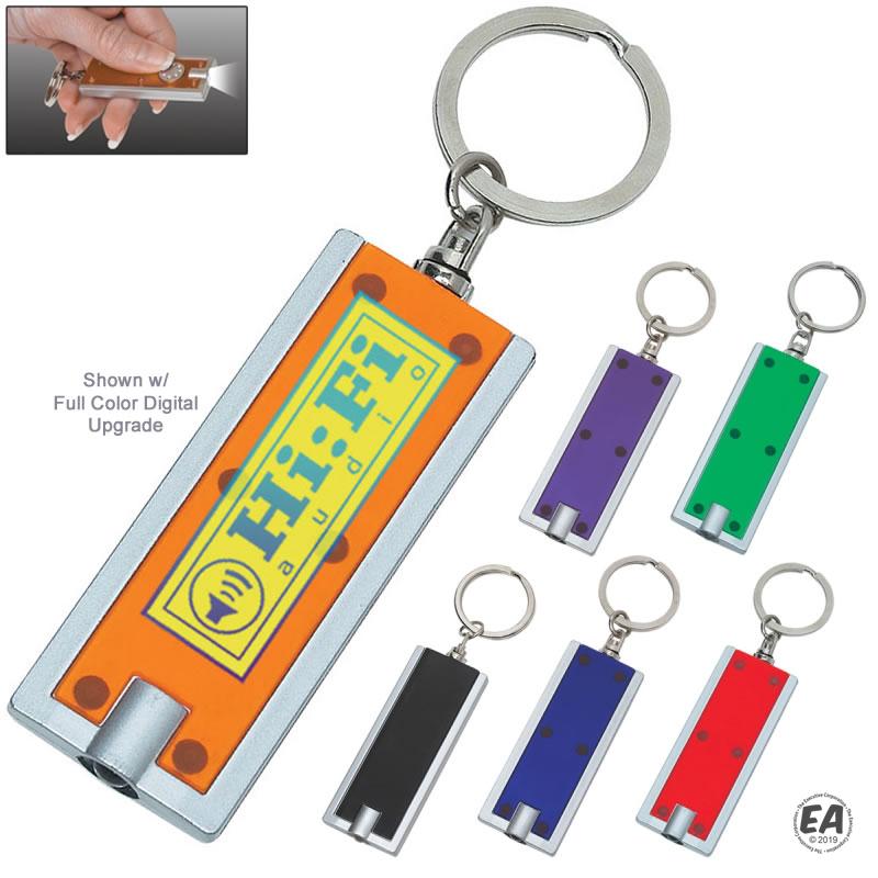 Promotional Rectangular LED Key Chain | Branded Flashlights Keychains ...