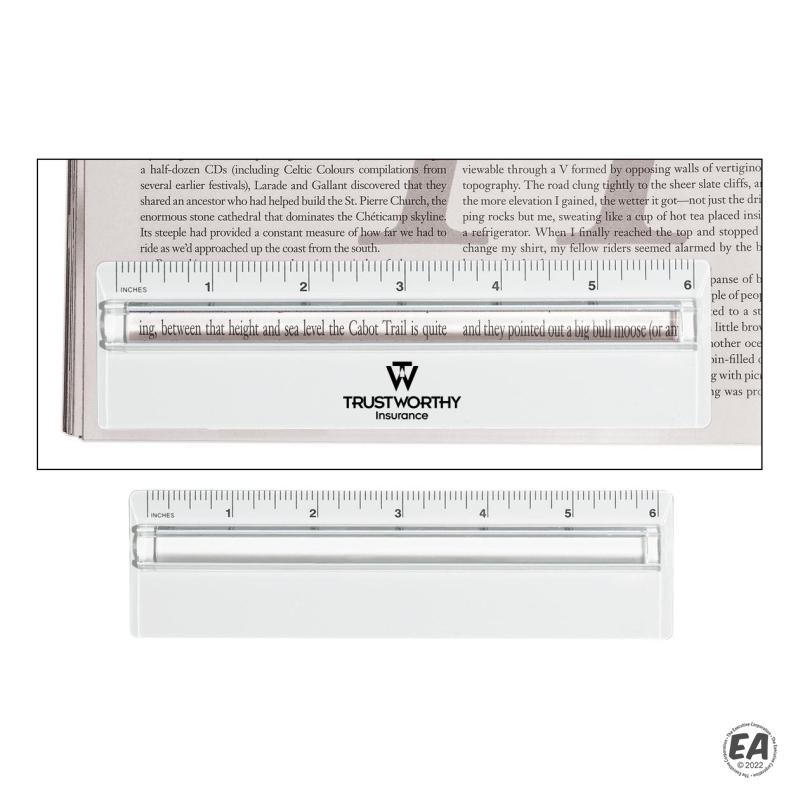 Promotional Plastic 6" Ruler with Magnifying Glass | Customized Rulers ...