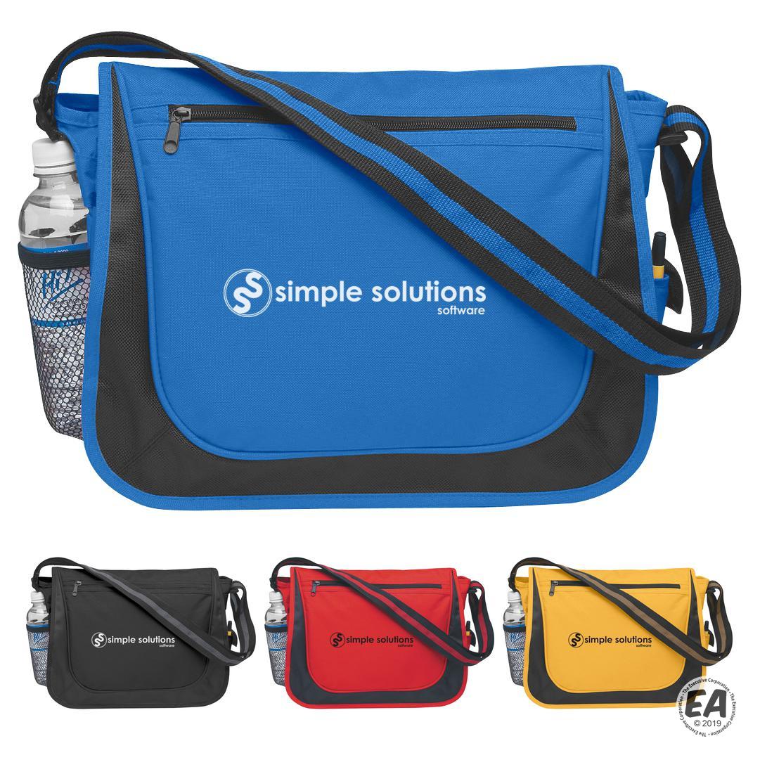 Customized Messenger Bag with Matching Striped Handle | Promotional ...