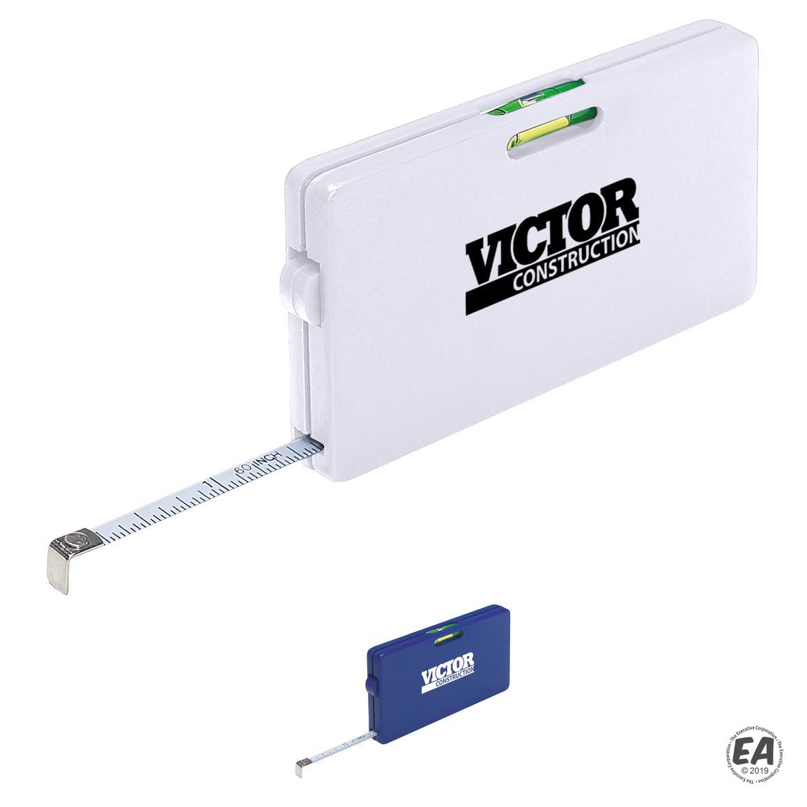 Customized Rectangular Tape Measure with level | Branded Tape Measures ...