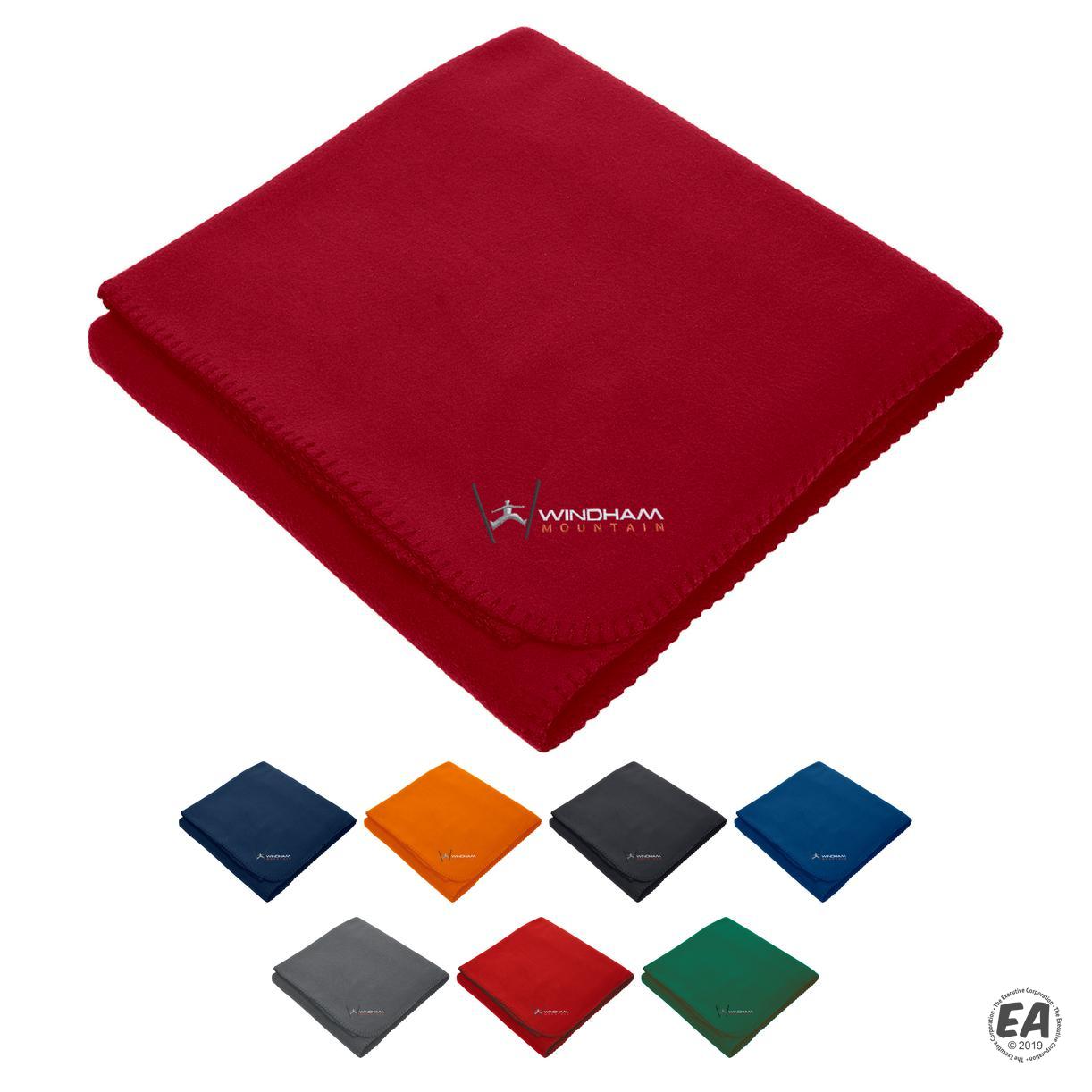 Promotional Fleece 60x50 Embroidered Stadium Blanket | Customized ...