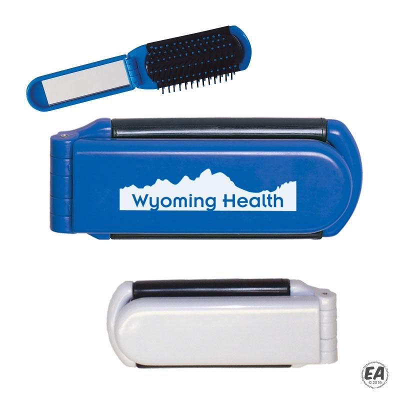 Branded Kwik-Fix Folding Comb with Mirror | Custom Manicure Sets ...