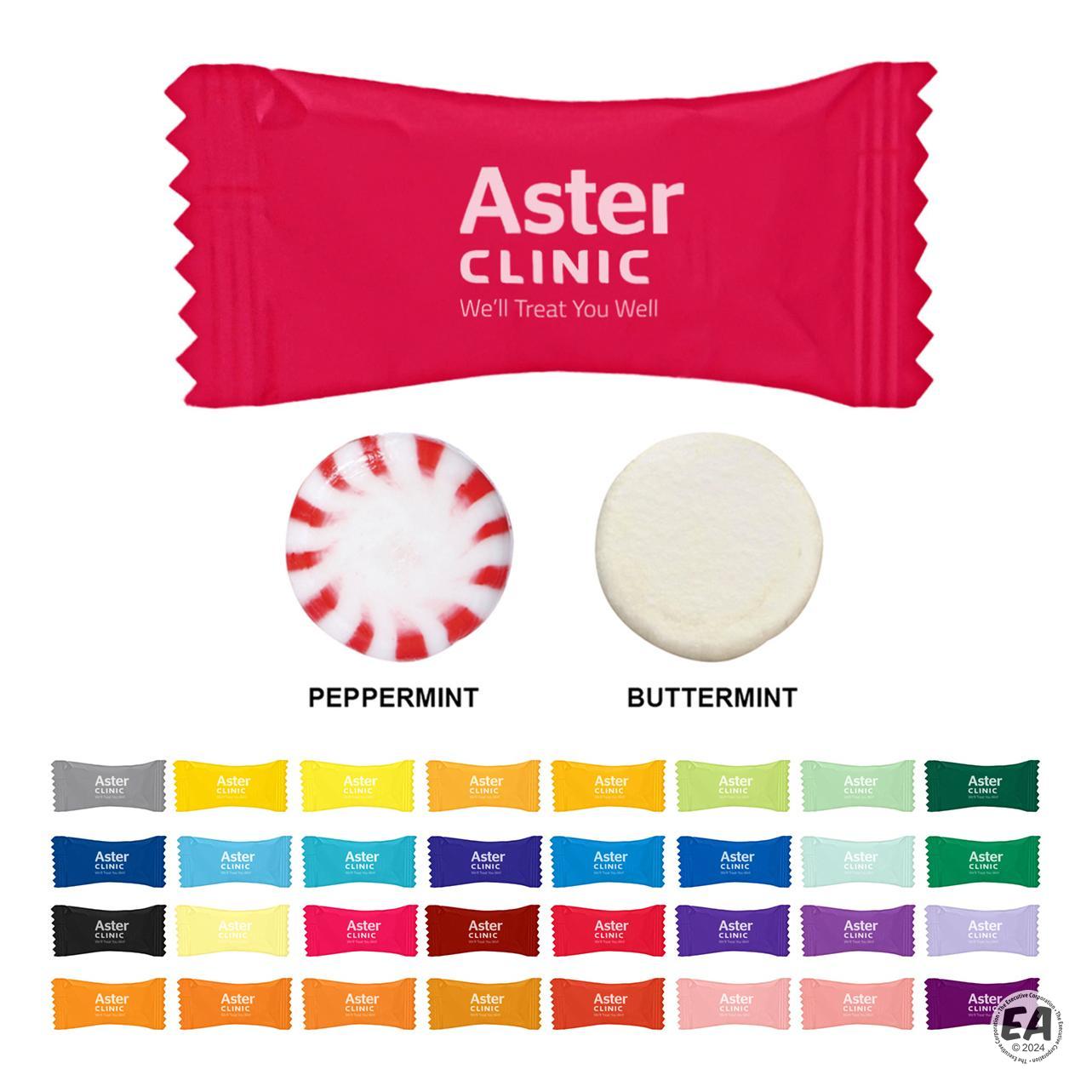 Branded Individually Wrapped Mint Candy - Color Wrapper | Promotional ...