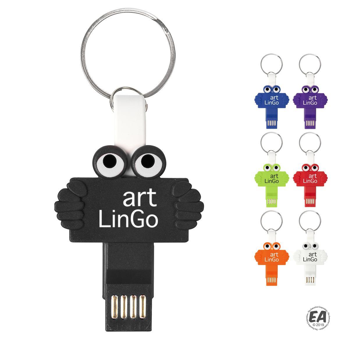 Customized Clipster Buddy 3-In-1 Charging Cable Key Ring | Branded Tool ...