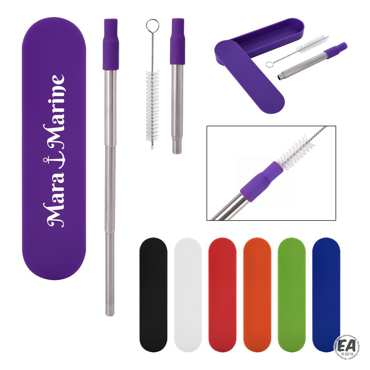 Promotional Telescopic Straw | Customized Retractable Straws | Branded ...