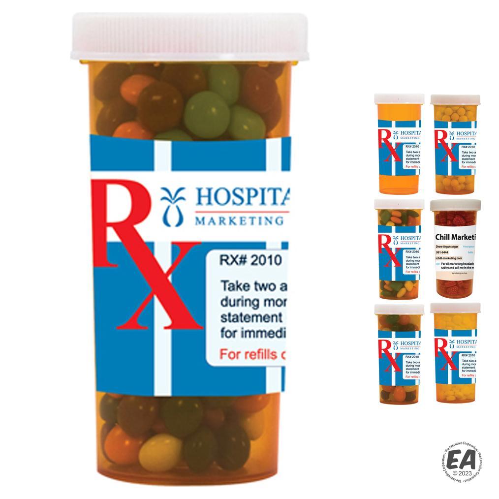Promotional Large Pill Bottle with Candy Filler | Custom Candies ...