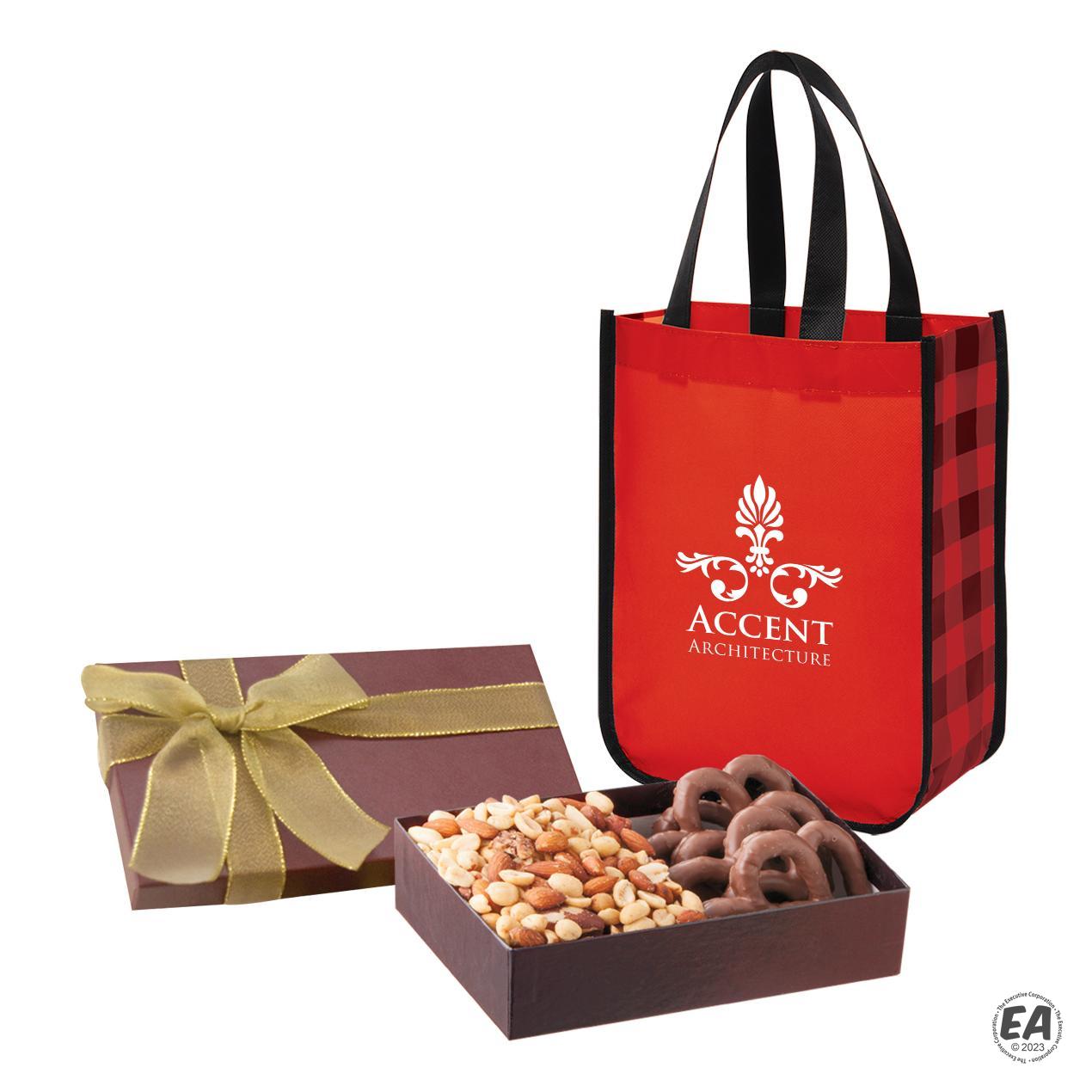 Customized Executive Food Gift Set with Northwoods Tote Bag | Custom ...