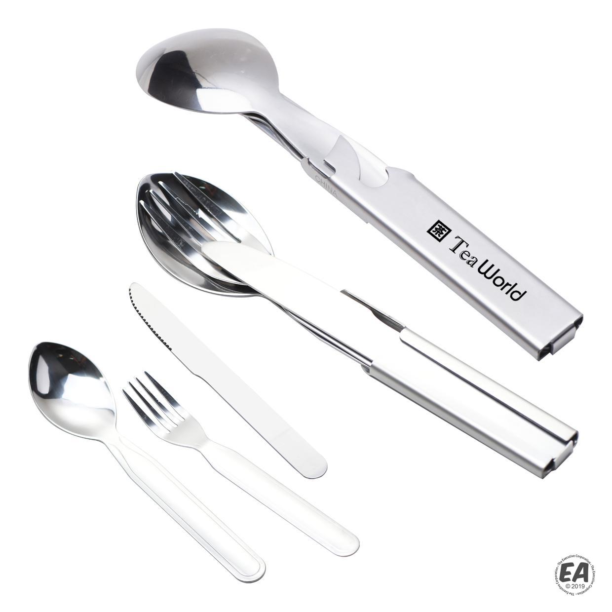 Custom 3 Pc. Metal Cutlery Set | Customized Utensils | Promotional 3 Pc ...