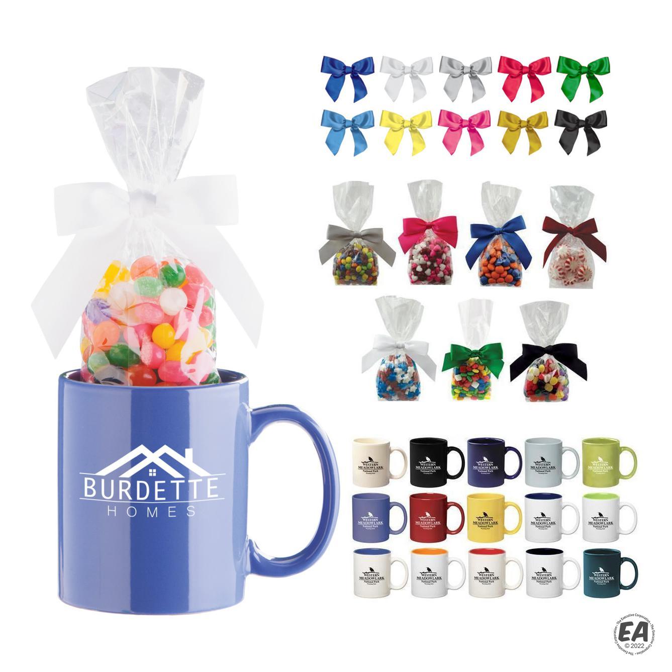 Customized Ceramic Mug with Candy Bag Filler | Promotional Drinkware ...