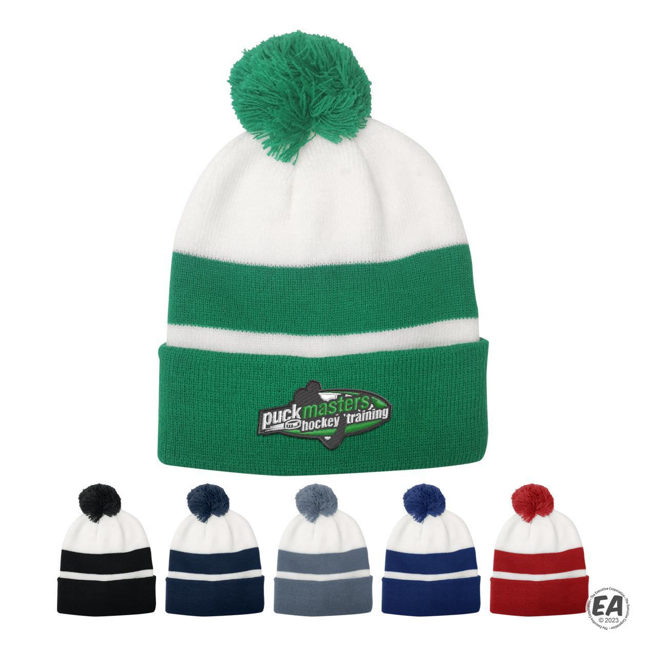 Customized Campus Pom Beanie | Promotional Beanies | Branded Campus Pom ...
