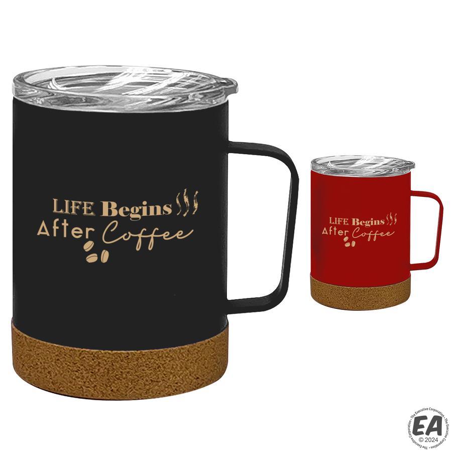 Promotional 12 oz. Concord Stainless Steel Mug with Cork Base ...