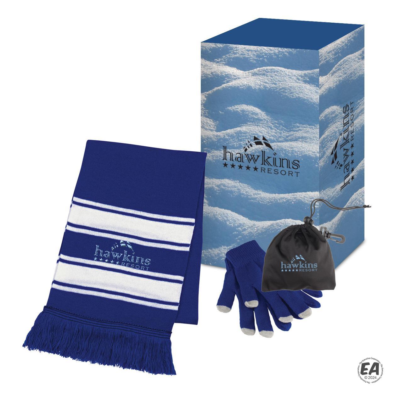 Promotional Winter Combo Set With Custom Box | Customized Winter Gloves ...