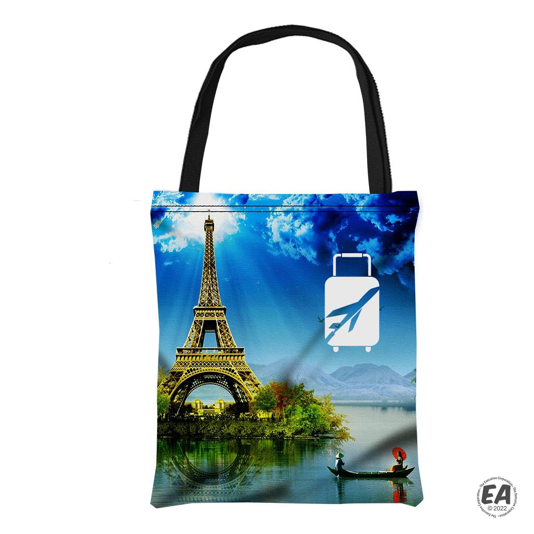 Customized Full Color Polyester Tote Bag 14x16 | Custom Polyester Tote ...