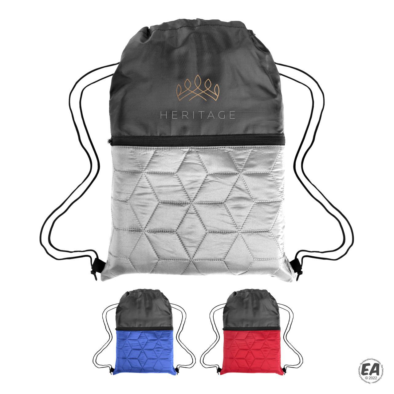 Custom Heritage Quilted Drawstring Bag | Customized Drawstring Bags ...