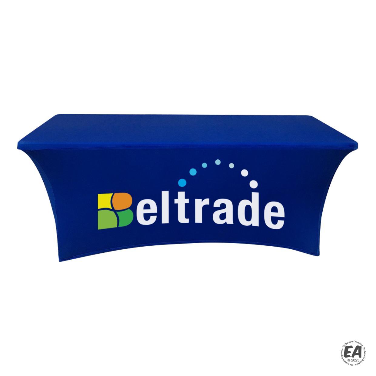 Promotional 6' Stretch Table Cover (3-Sided) | Branded Tablecloths ...