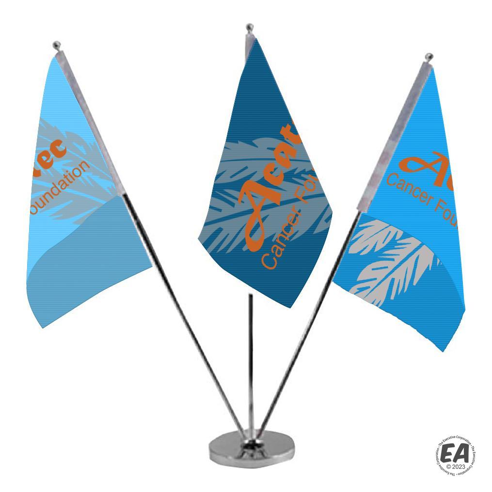 Promotional Triple Table Top Flags (Adjustable Height) | Customized ...
