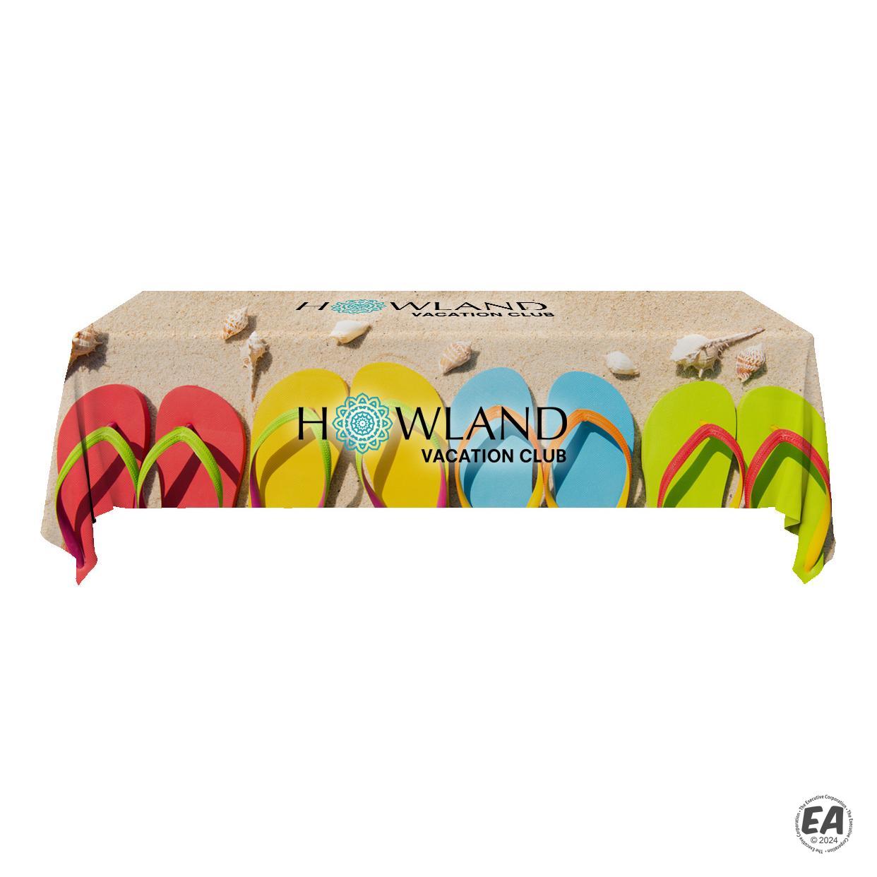 Customized 8 FT Dye-Sublimated Throw Table Cloth | Branded Tablecloths ...