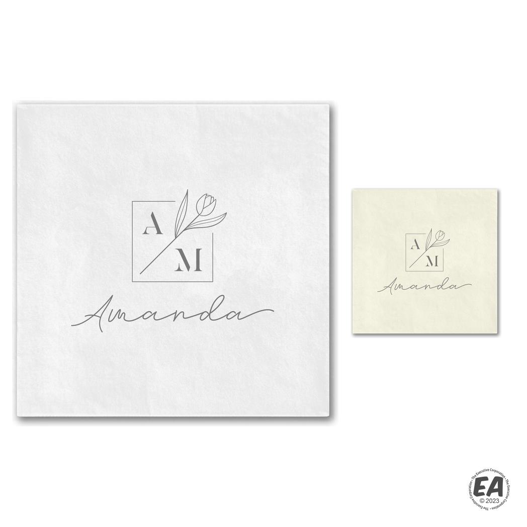 Branded 4x4 Tissue Napkins 3-Ply with Full Color | Promotional Tissue ...