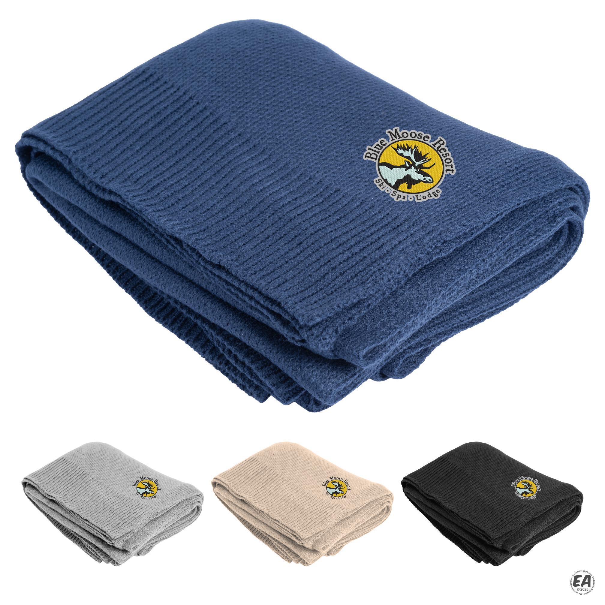 Promotional Sinclair Soft Knit Throw Blanket | Customized Blankets ...