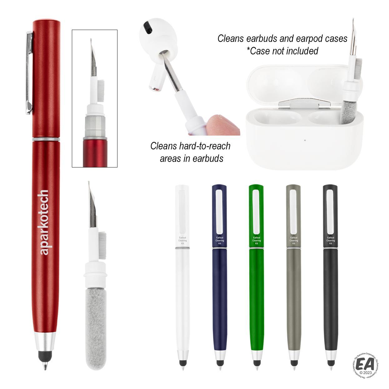 Customized Stylus Pen W Earbud Cleaning Kit | Promotional Health Gift ...