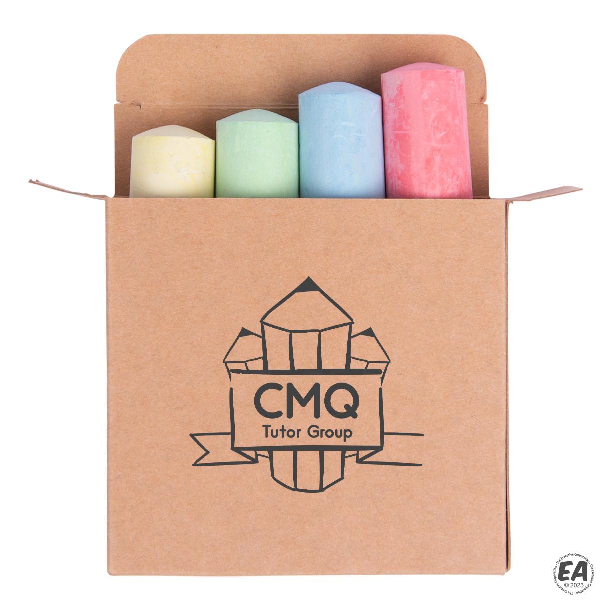 Branded 4-Piece Sidewalk Chalk Set | Promotional Crayons | Customized 4 ...