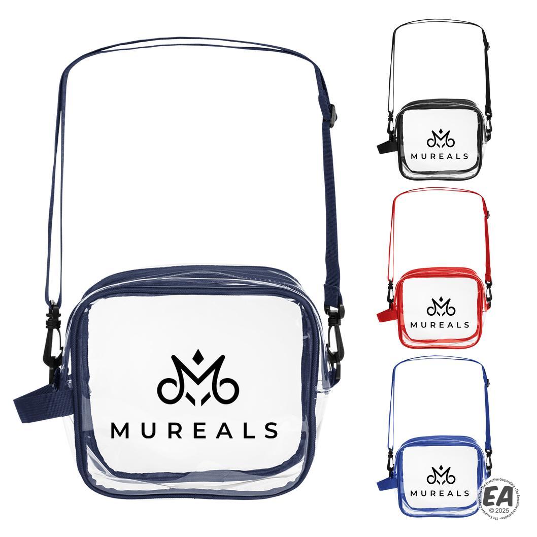 Promotional Clear Crossbody Bag 8x8x2.75 | Branded Sling Bags ...