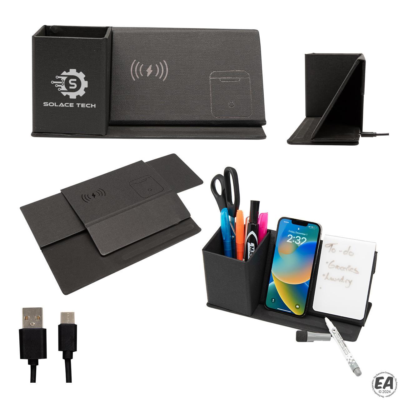 Customized Wireless Charging Desk Organizer with Dry Erase Board ...