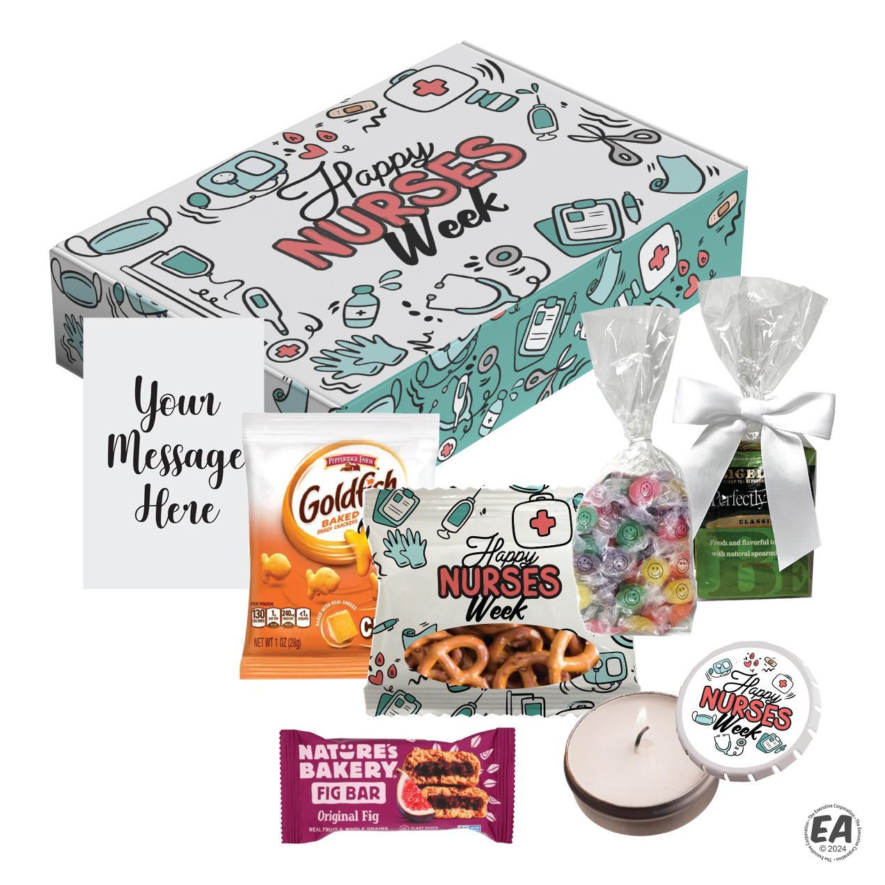 Customized Happy's Nurses Week Gift Box | Promotional Food Gift Sets ...