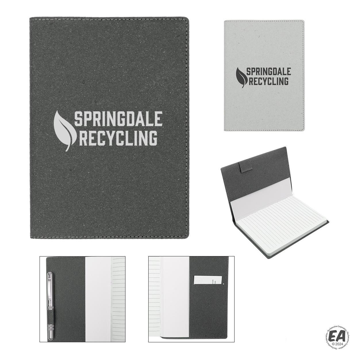 Custom Rochester Recycled Leather Journal 5x7 | Promotional Journals ...