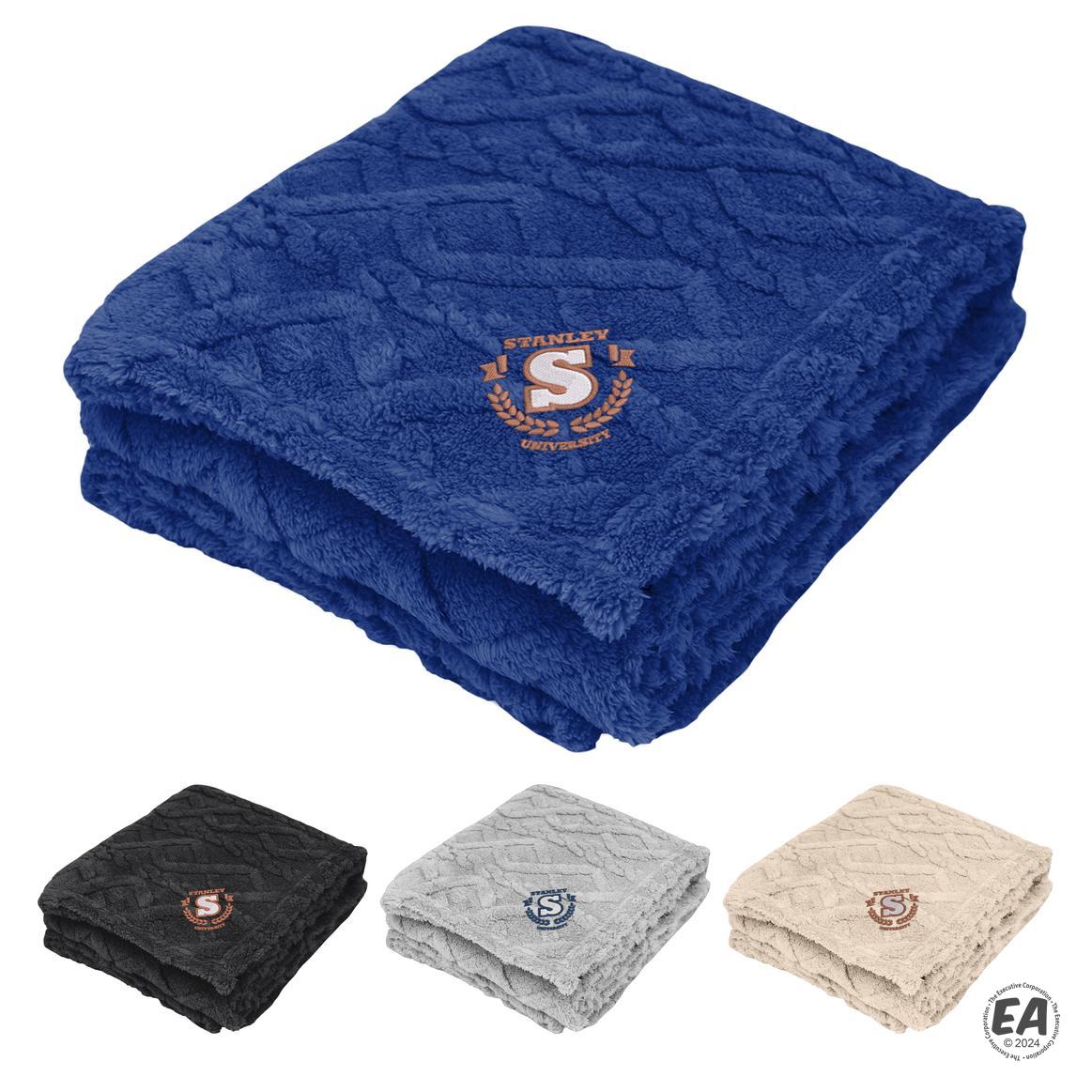 Promotional Alpine rPET Sherpa Blanket 48x63 | Customized Blankets ...