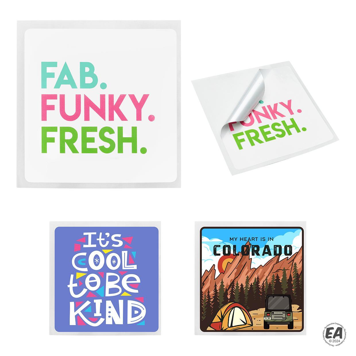 Customized Rounded Corner Sticker 3x3 | Custom Stock Shape Magnets ...