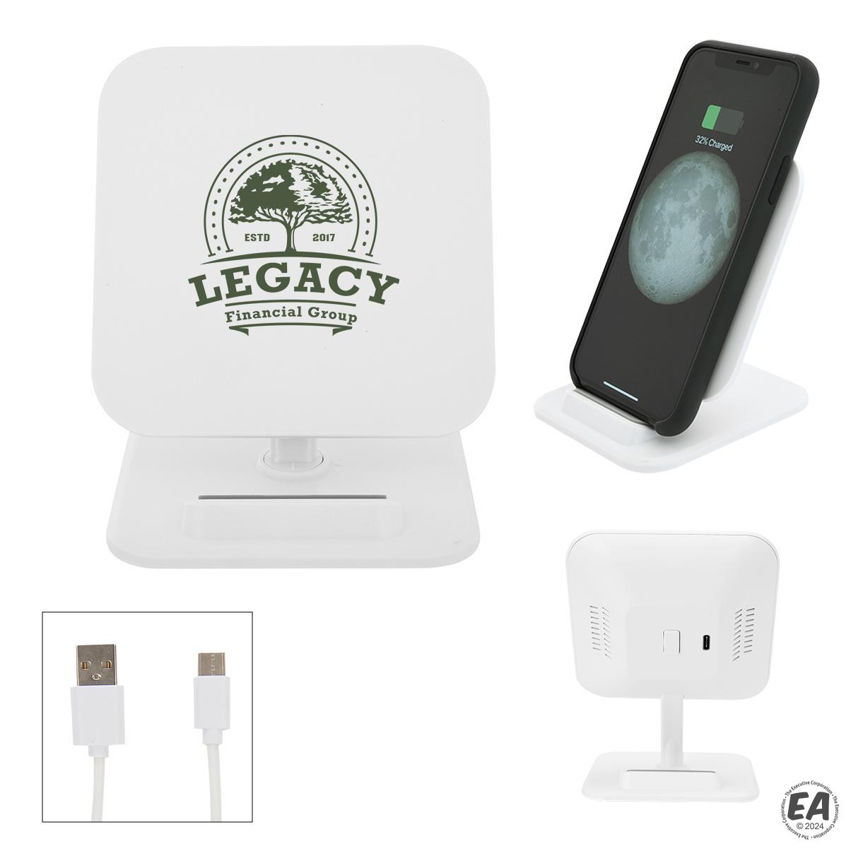 Customized Wireless Charging Pad Phone Stand 2.0 | Promotional Wireless ...