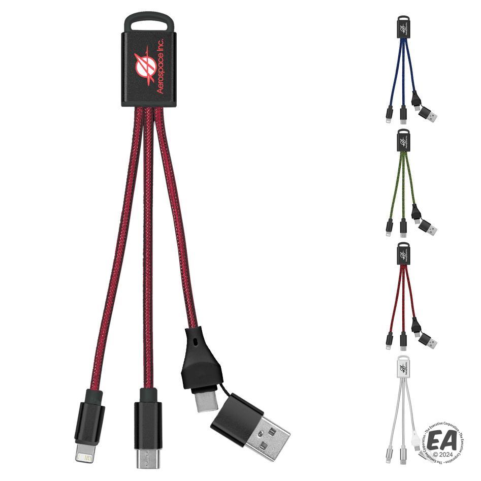 Customized 3-In-1 Braided Charging Buddy 2.0 | Custom Charging Cables ...