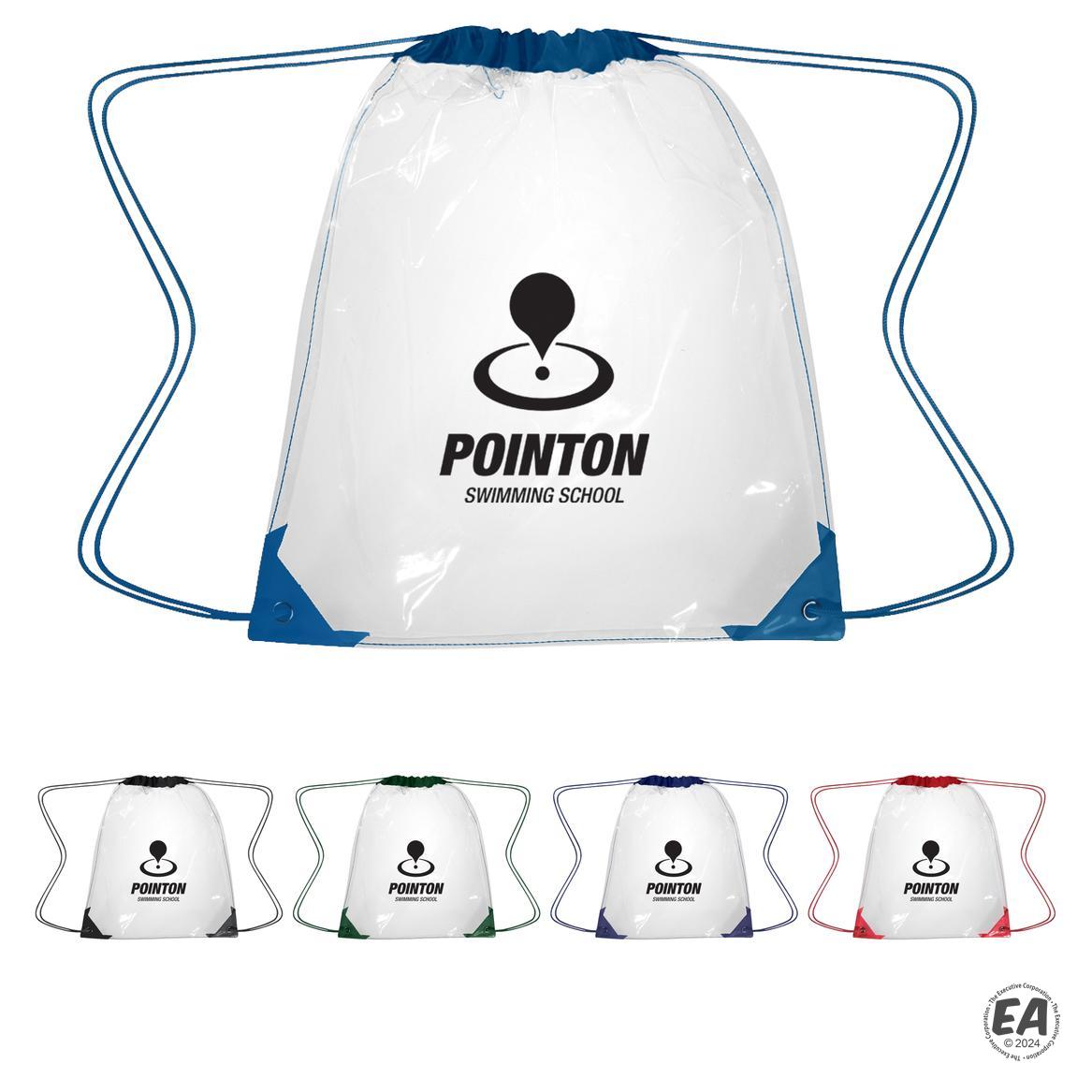 Customized Clear EVA Drawstring Backpack 14x17 | Custom Clear ...