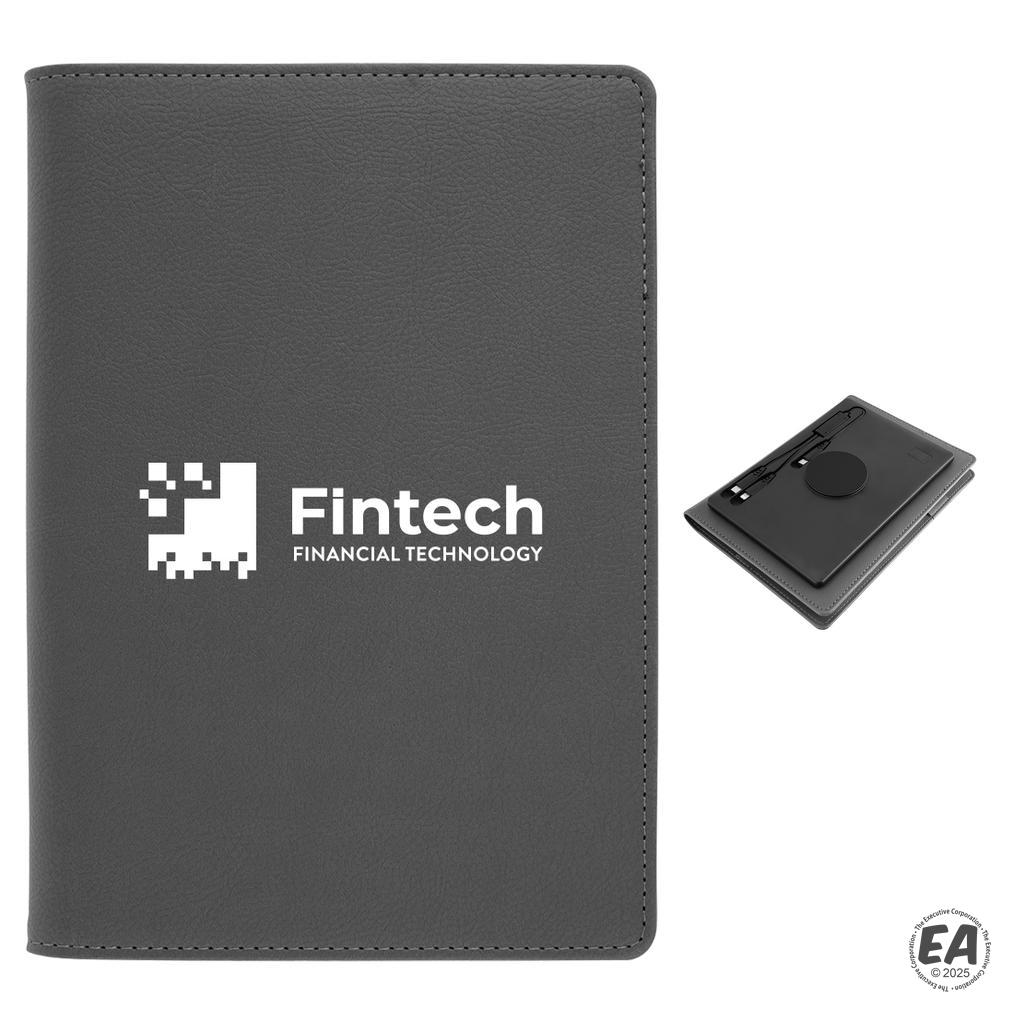 Promotional Recycled Power Folio with Wireless Charger & Power Bank ...